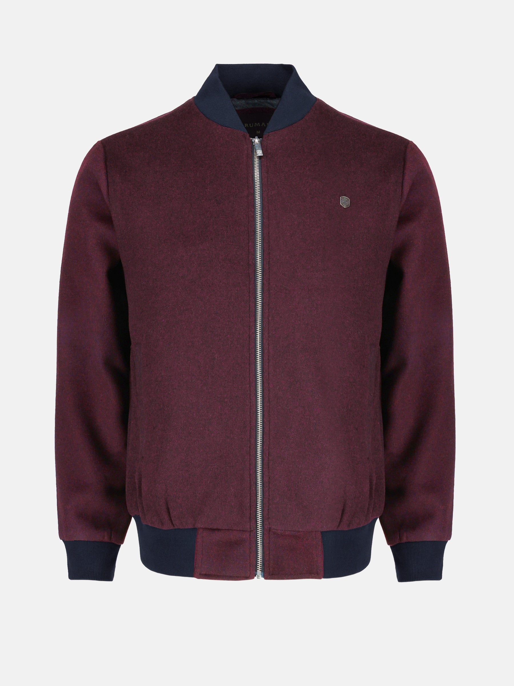Burgundy Wool Bomber Jacket | Brumano Pakistan