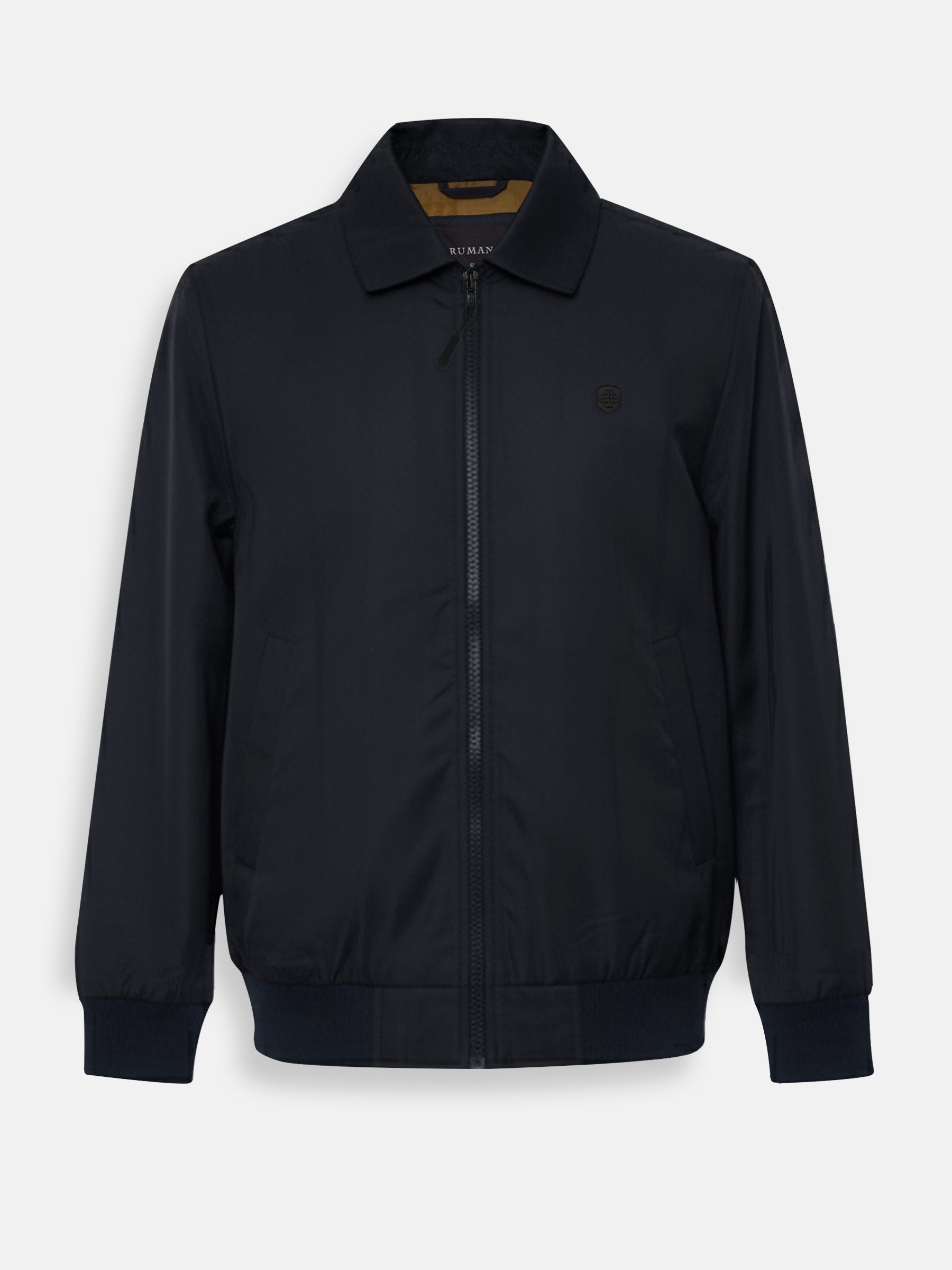 Navy Blue Everyday Structured Collar Jacket - Brumano
