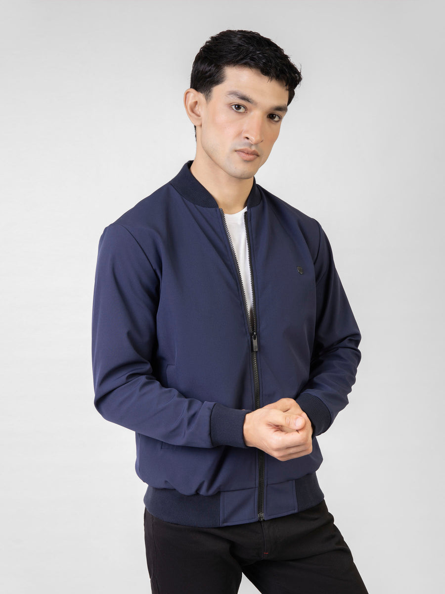 Navy Blue Bomber Jacket – Brumano