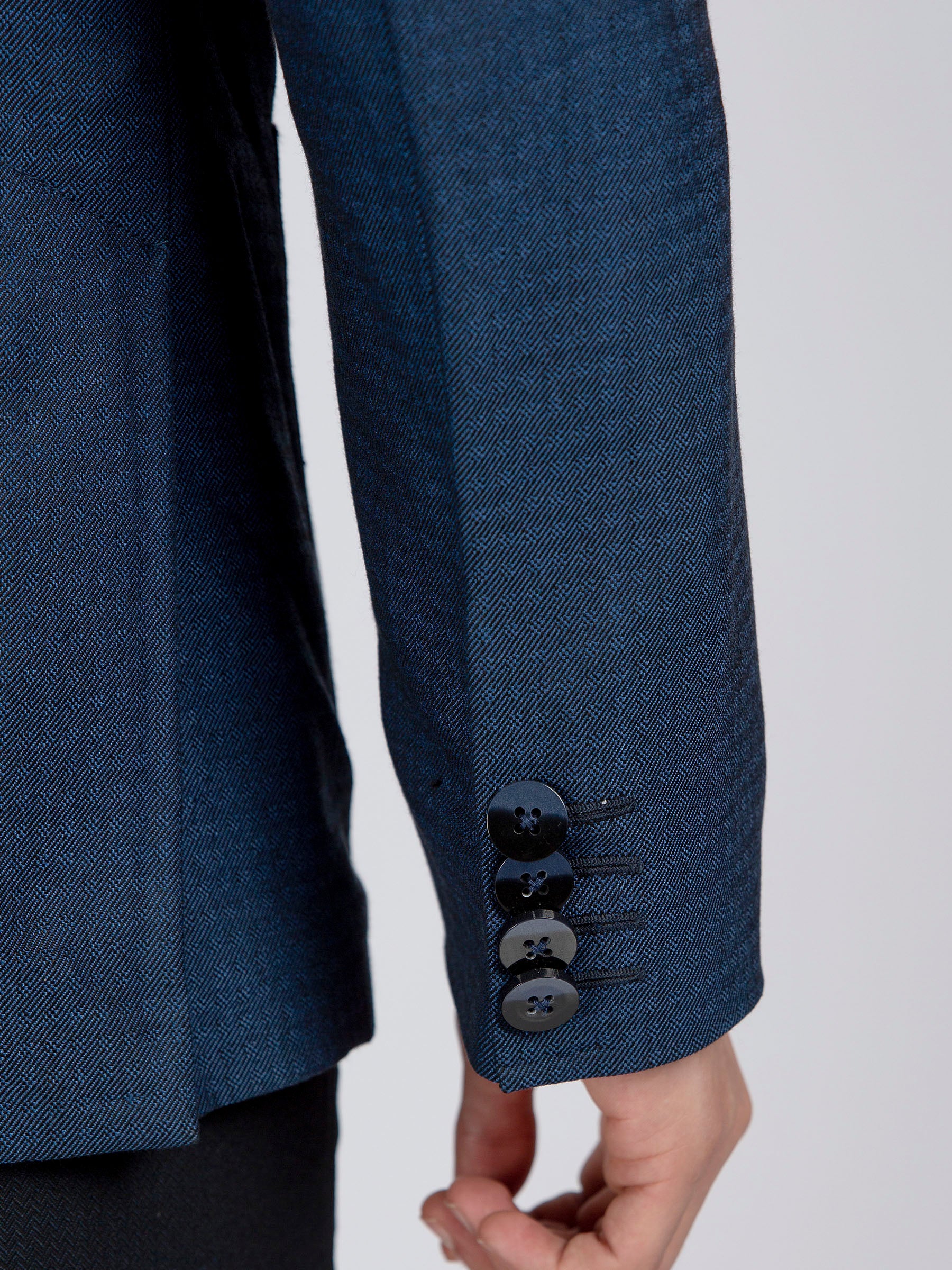 Blue Textured Blazer – Brumano